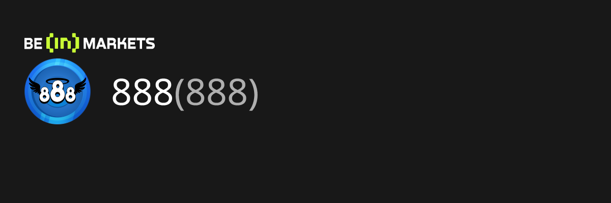 888 (888) Price, MarketCap, Charts and Fundamentals Info - BeInCrypto