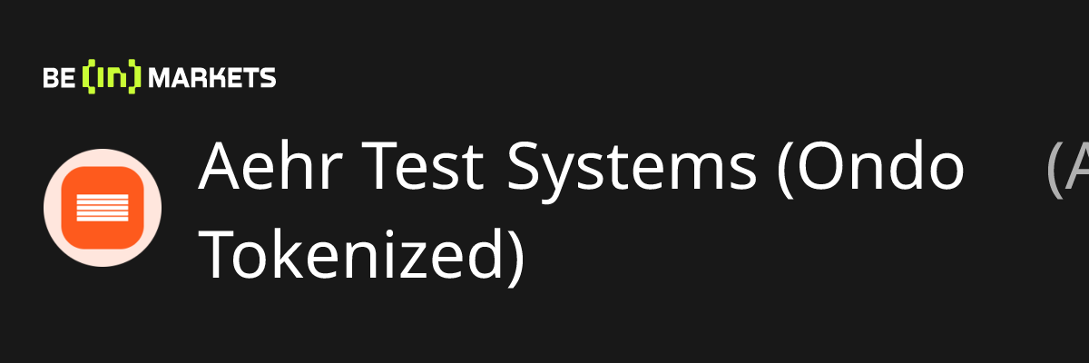 Cours du Aehr Test Systems (Ondo Tokenized) (AEHRON) : Prix ...