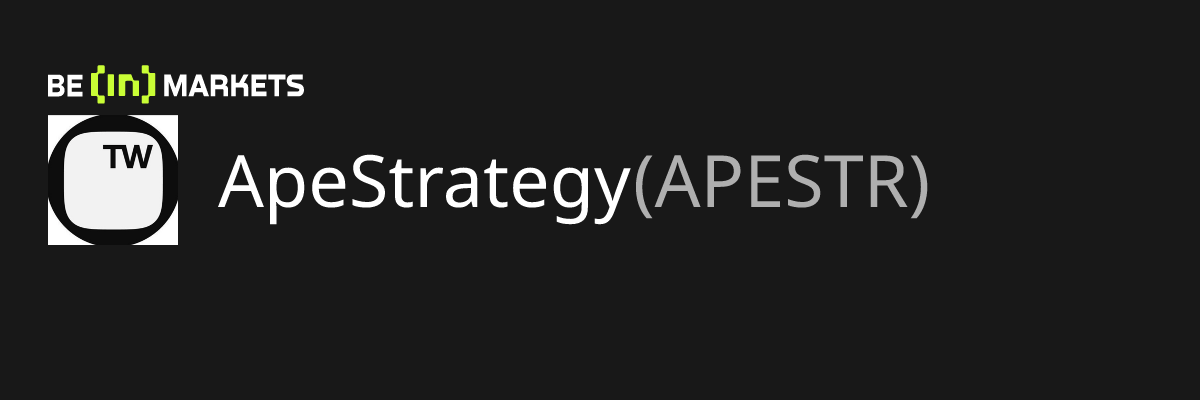 ApeStrategy (APESTR) información de precios, capitalización de mercado ...