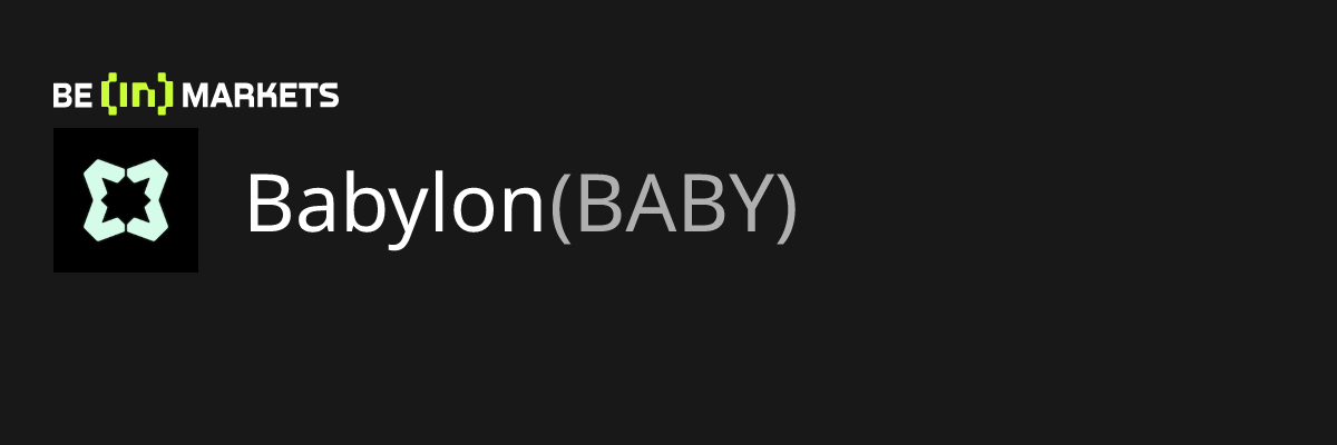 Babylon (BABY) Price, MarketCap, Charts and Fundamentals Info - BeInCrypto