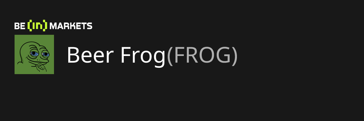 Beer Frog (FROG) Harga, Kapitalisasi Pasar, Info Grafik dan Fundamental ...