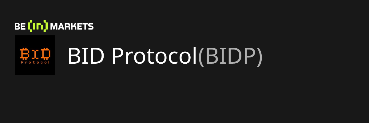 BID Protocol (BIDP) Price, MarketCap, Charts and Fundamentals Info ...