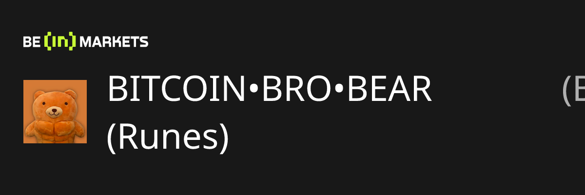 BITCOIN•BRO•BEAR (Runes) (BRO) Price, MarketCap, Charts and ...