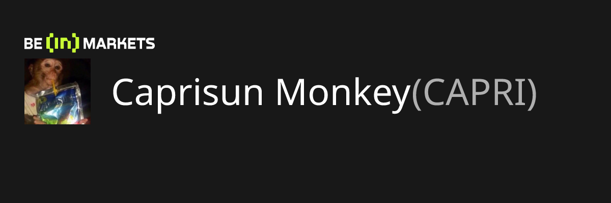 Caprisun Monkey (CAPRI) Price, MarketCap, Charts and Fundamentals Info - BeInCrypto