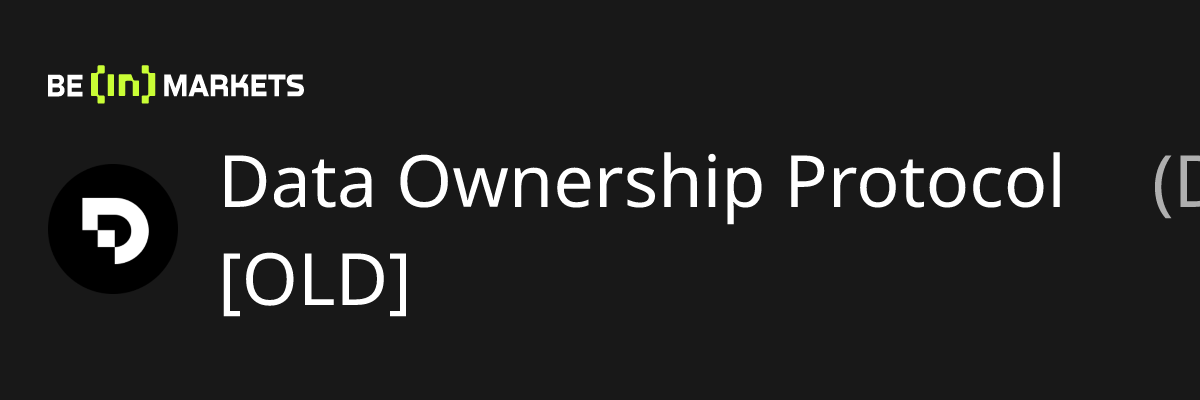 Data Ownership Protocol [OLD] (DOP) 価格, 時価総額, 図表およびファンダメンタルズ情報 - BeInCrypto Japan