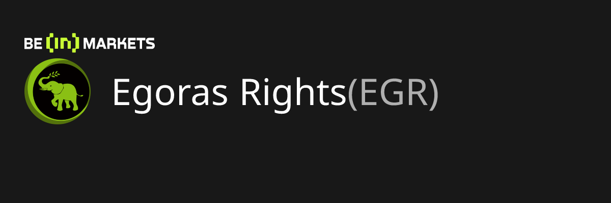 Egoras Rights (EGR) 價格、市值、圖表和基本面資訊 - BeInCrypto