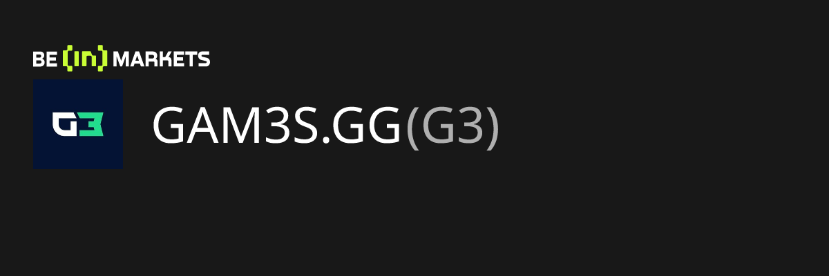 GAM3S.GG (G3) Kurs, Marktkapitalisierung, Charts und Fundamentalanalyse - BeInCrypto - Krypto News