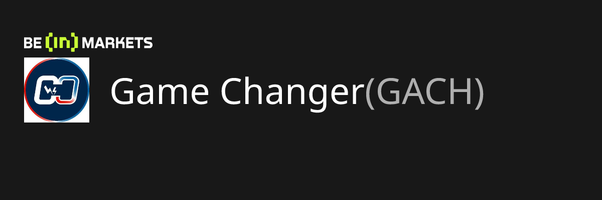 Game Changer (GACH) Fiyat, Piyasa Değeri, Grafikler ve Temel Bilgi ...