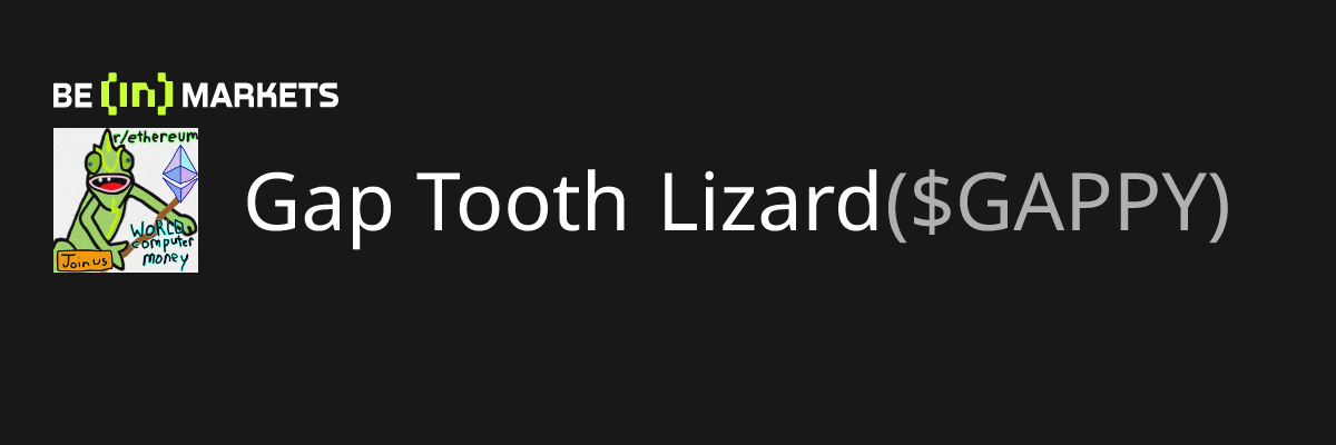 Gap Tooth Lizard ($GAPPY) información de precios, capitalización de ...