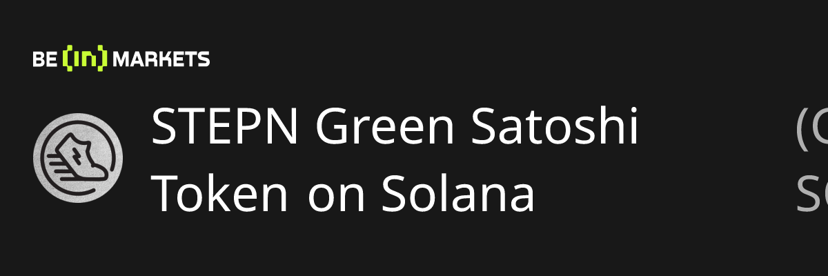 STEPN Green Satoshi Token on Solana (GST-SOL) 価格, 時価総額, 図表およびファンダメンタルズ ...