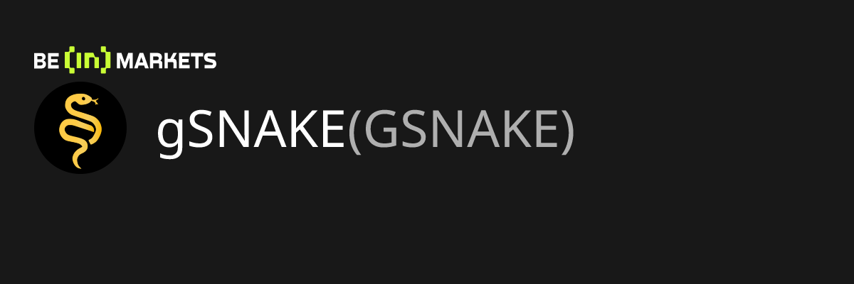 gSNAKE (GSNAKE) Price, MarketCap, Charts and Fundamentals Info - BeInCrypto