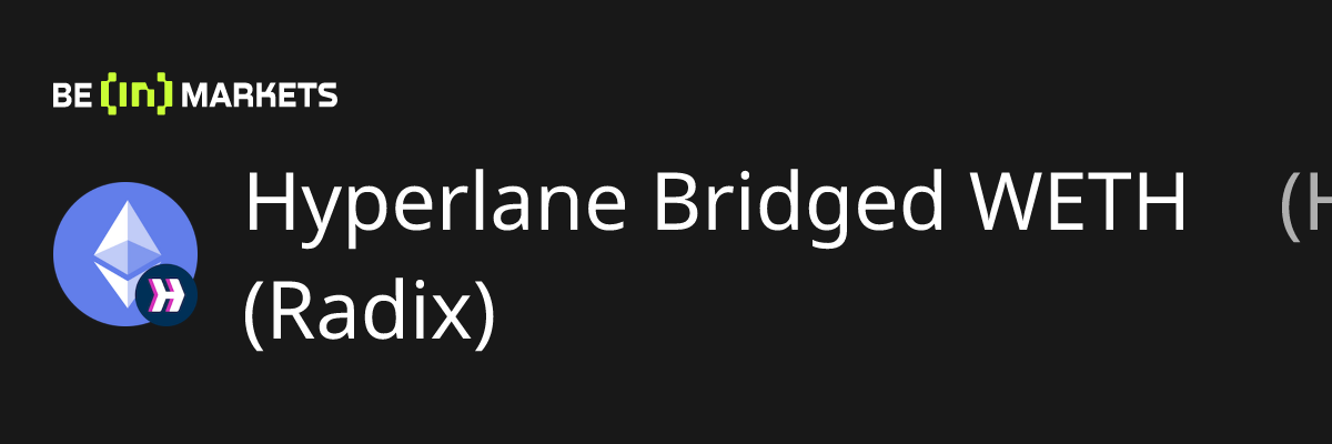 Hyperlane Bridged WETH (Radix) (HETH) Price, MarketCap, Charts and ...