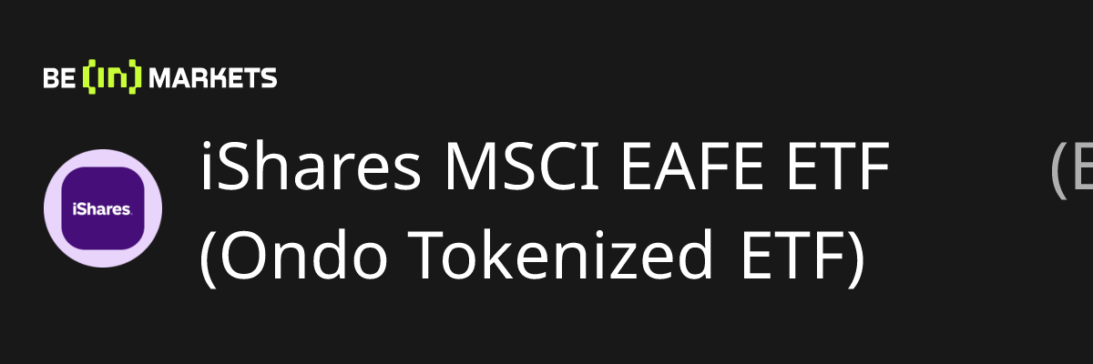 Курс iShares MSCI EAFE ETF (Ondo Tokenized ETF) (EFAON), рыночная ...