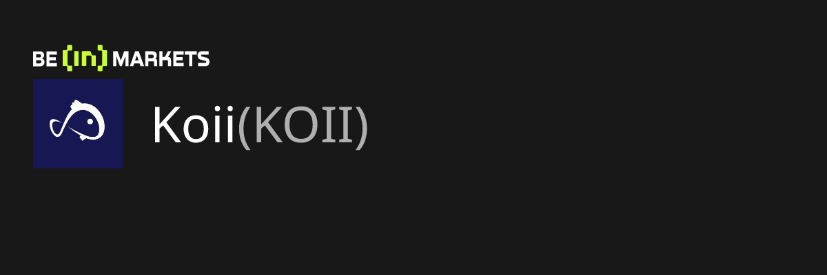 Koii (KOII) Price, MarketCap, Charts and Fundamentals Info - BeInCrypto