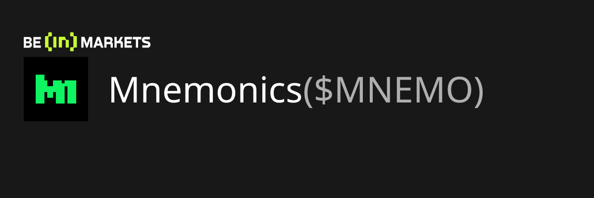 Mnemonics ($MNEMO) 価格, 時価総額, 図表およびファンダメンタルズ情報 - BeInCrypto Japan
