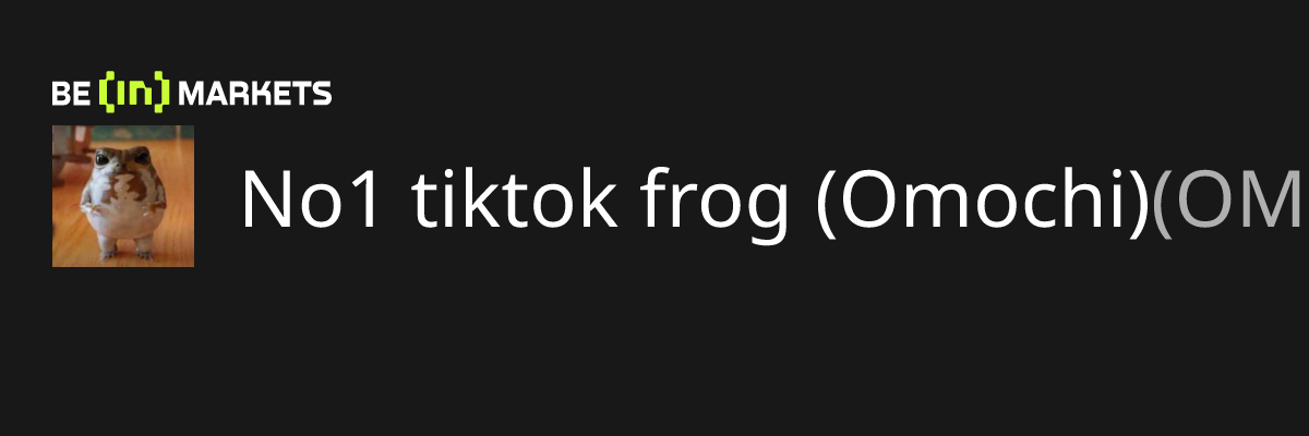 No1 tiktok frog (Omochi) (OMOCHI) Price, MarketCap, Charts and ...