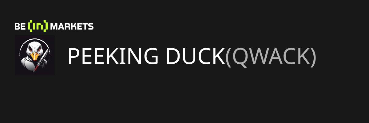 PEEKING DUCK (QWACK) 가격, 마켓캡, 차트 및 펜더멘털 정보 - BeinCrypto Korea