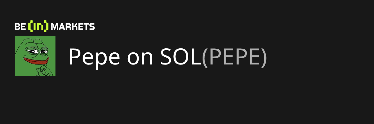 Pepe on SOL (PEPE) Price, MarketCap, Charts and Fundamentals Info ...