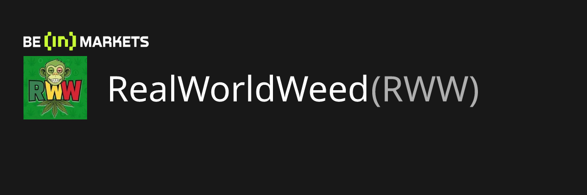 RealWorldWeed (RWW) información de precios, capitalización de mercado ...