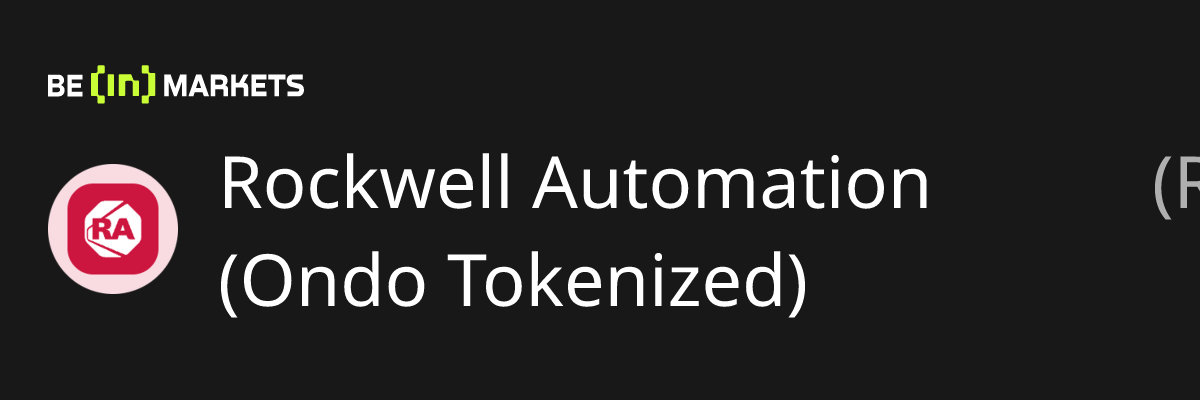 Cours du Rockwell Automation (Ondo Tokenized) (ROKON) : Prix ...