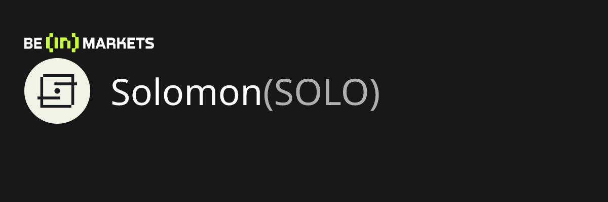Solomon (SOLO) Fiyat, Piyasa Değeri, Grafikler ve Temel Bilgi - BeInCrypto