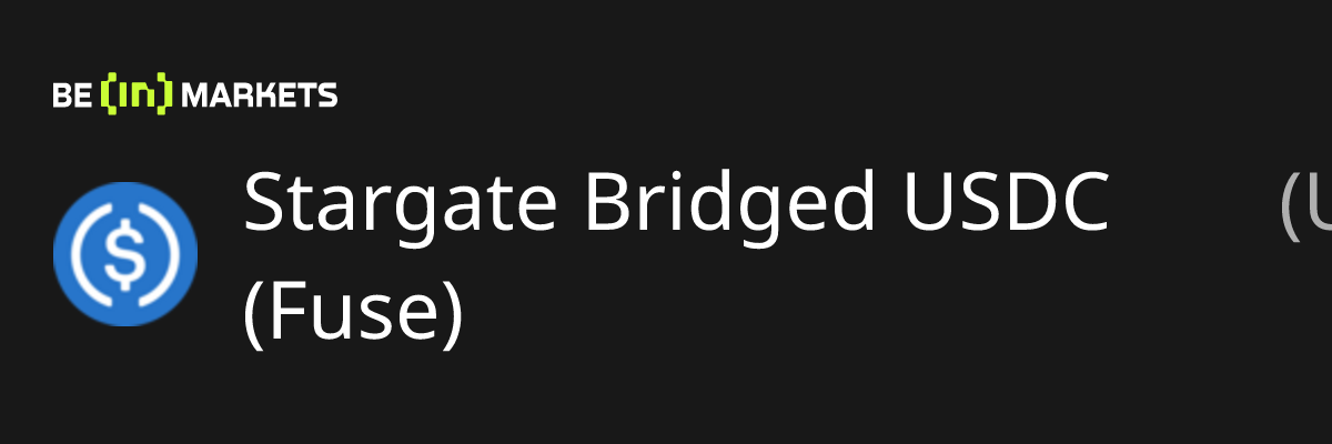 Stargate Bridged USDC (Fuse) (USDC.E) 價格、市值、圖表和基本面資訊 - BeInCrypto