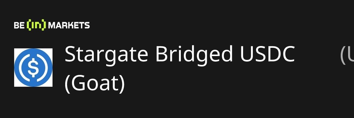 Курс Stargate Bridged USDC (Goat) (USDC.E), рыночная капитализация ...