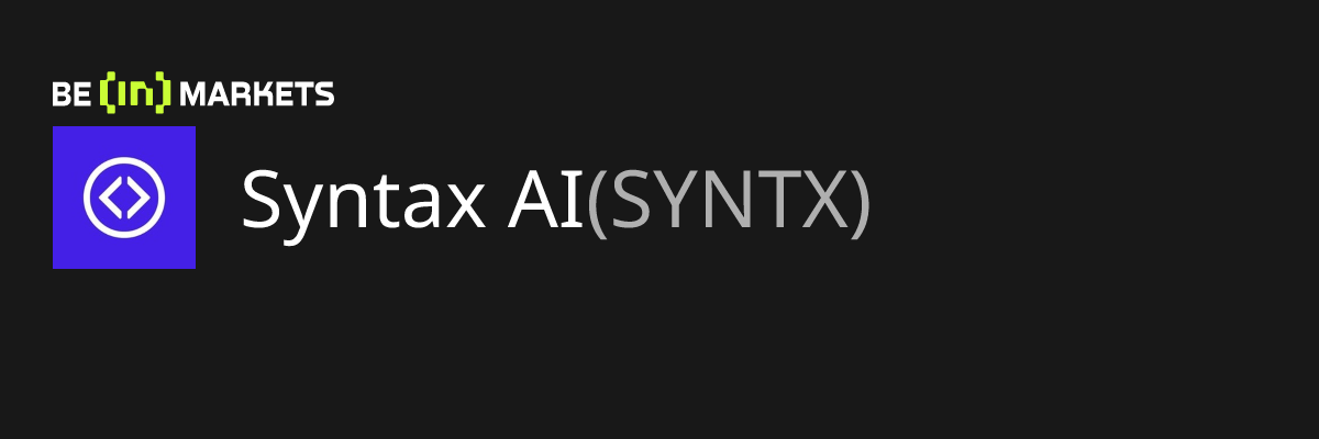 Syntax AI (SYNTX) Price, MarketCap, Charts and Fundamentals Info ...