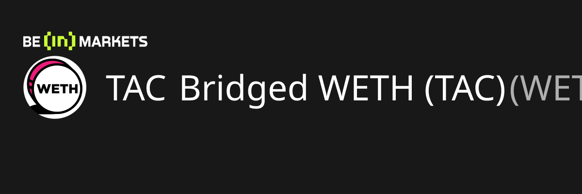 TAC Bridged WETH (TAC) (WETH) Price, MarketCap, Charts and Fundamentals ...