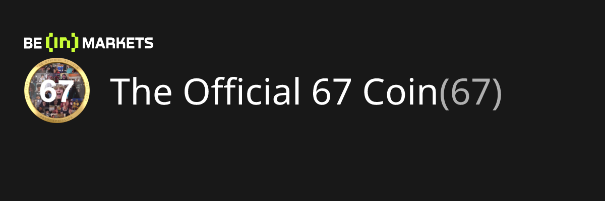 The Official 67 Coin (67) Pris, MarketCap, diagrammer og grunnleggende ...