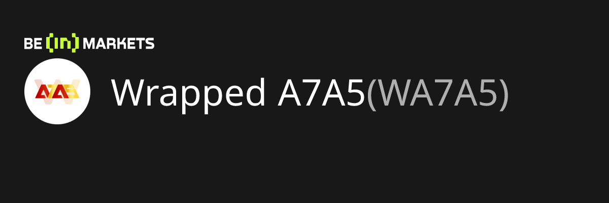 Wrapped A7A5 (WA7A5) información de precios, capitalización de mercado ...