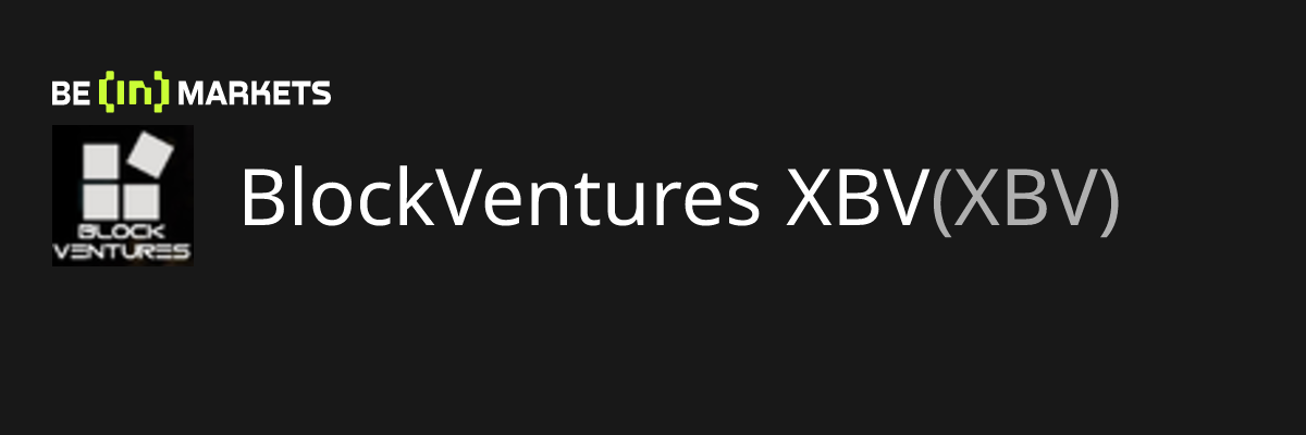 BlockVentures XBV (XBV) información de precios, capitalización de ...