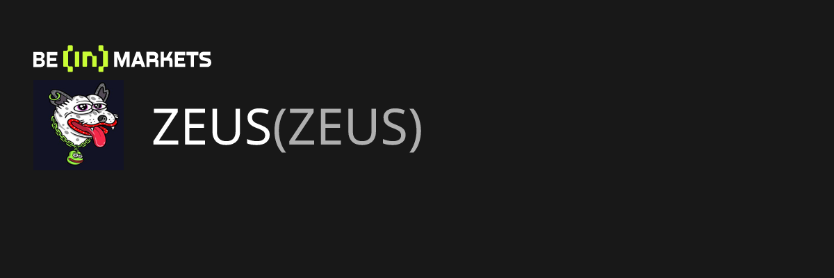 ZEUS (ZEUS) 価格, 時価総額, 図表およびファンダメンタルズ情報 - BeInCrypto Japan
